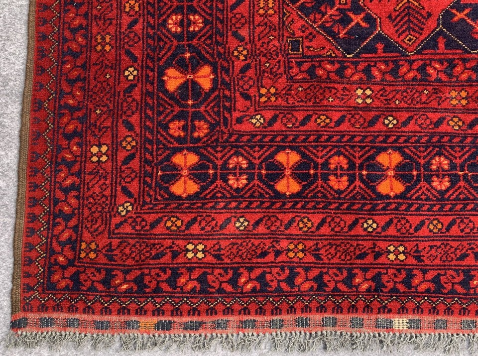 Fine Quality Hand Knotted Afghan Khal Muhammadi Wool Area Rug 9.4 x 6.5 ...