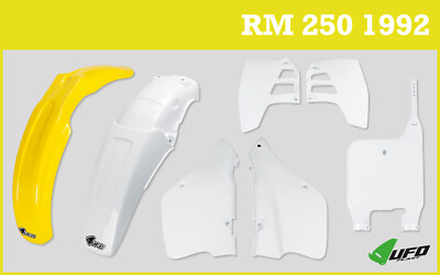 Suzuki RM 250 1992 UFO Motocross Plastic Kit with inverted plate OEM | eBay