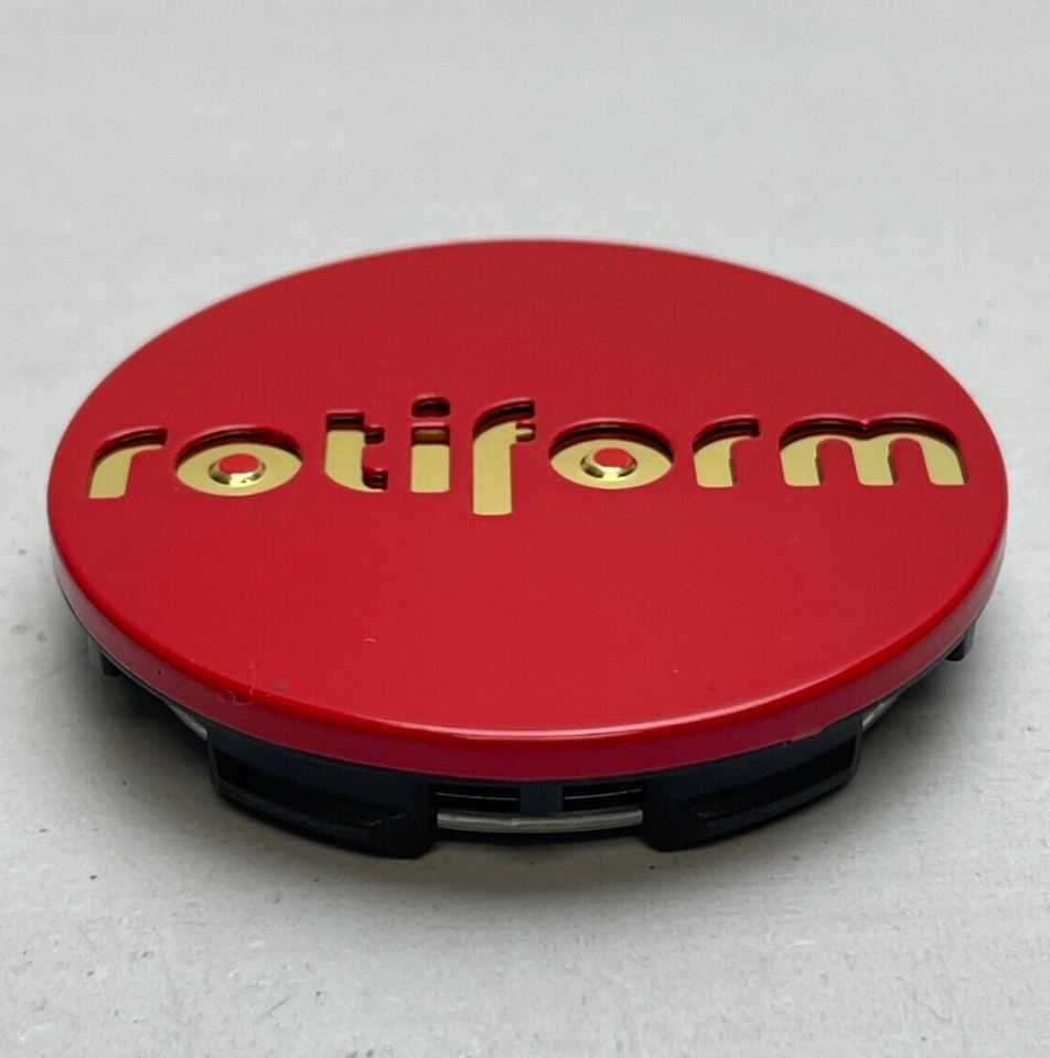 *USED Rotiform Red/Gold Logo Snap In Wheel Center Cap 1003-40 M-1001 | eBay