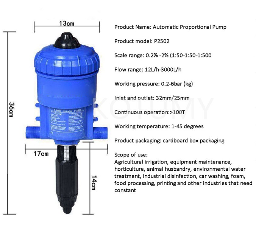 Proportioning Dispenser Dosing Pump Liquid Doser Plastic Controllable Injector | eBay