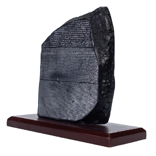 Egyptian Rosetta Stone with Wooden Base Decorative replica Ancient ...