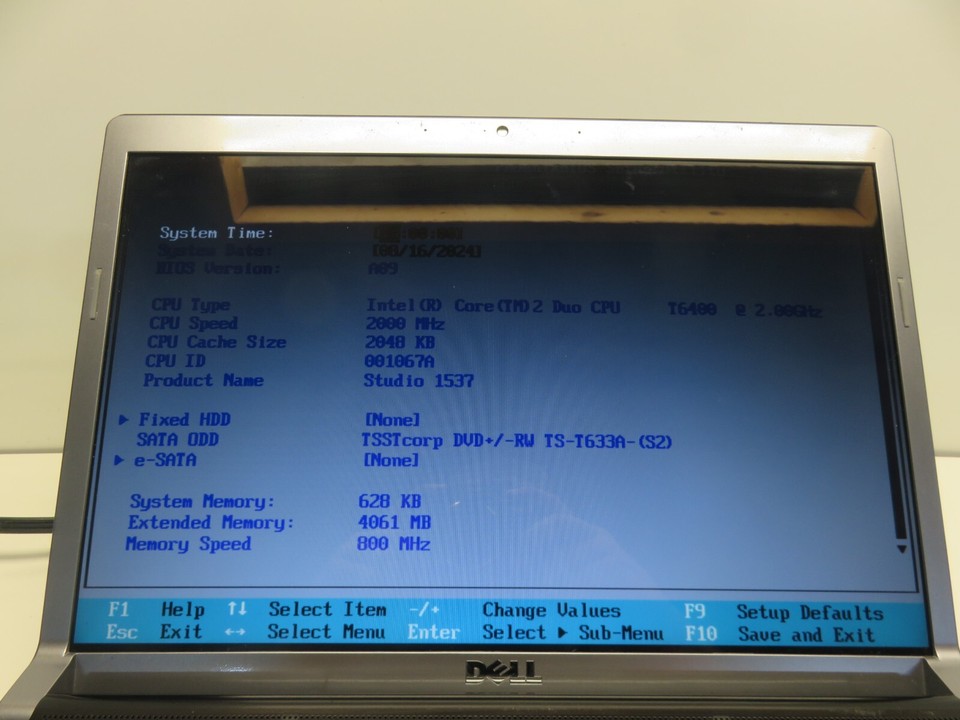 Dell Studio 1537 Laptop Intel Core 2 Duo T6400 4GB Ram No HDD or ...