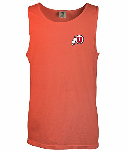 NCAA Utah Utes Simple Aztec Comfort Color Tank Top, Medium,BrightSalmon ...