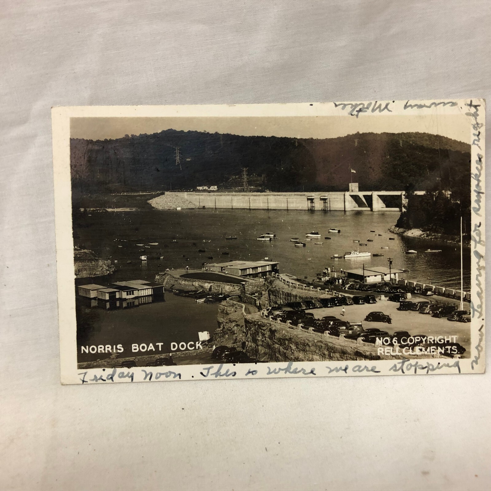 Vintage Real Photo Postcard Norris Boat Dock 1941 Souvenir | eBay