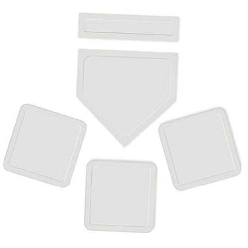 Baseball Bases Set, 5 Piece Baseball & Softball Throw Down Rubber Base ...