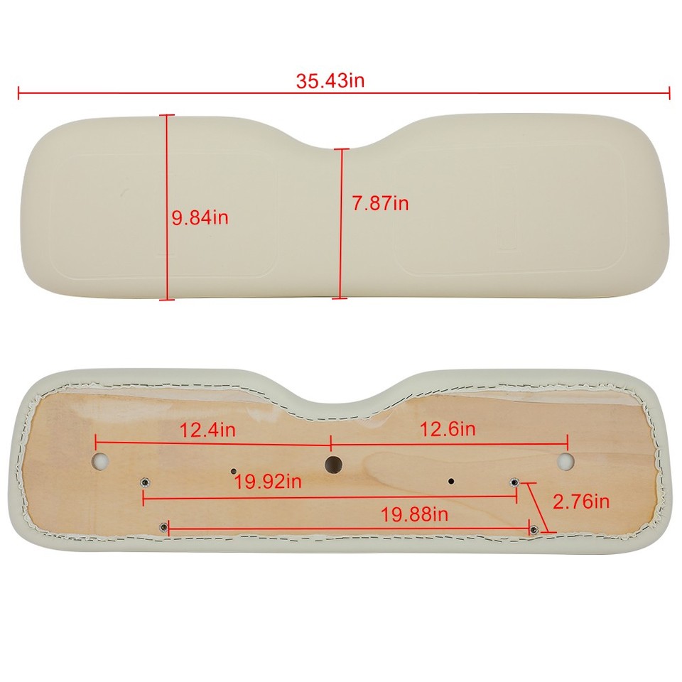 Fit For E-Z-GO TXT Golf Cart Front Back Cushion White | eBay