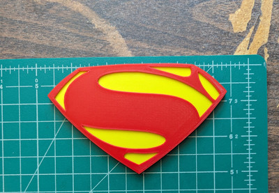 Superman Man of Steel chest emblem logo DC 3D printed wall mount ...
