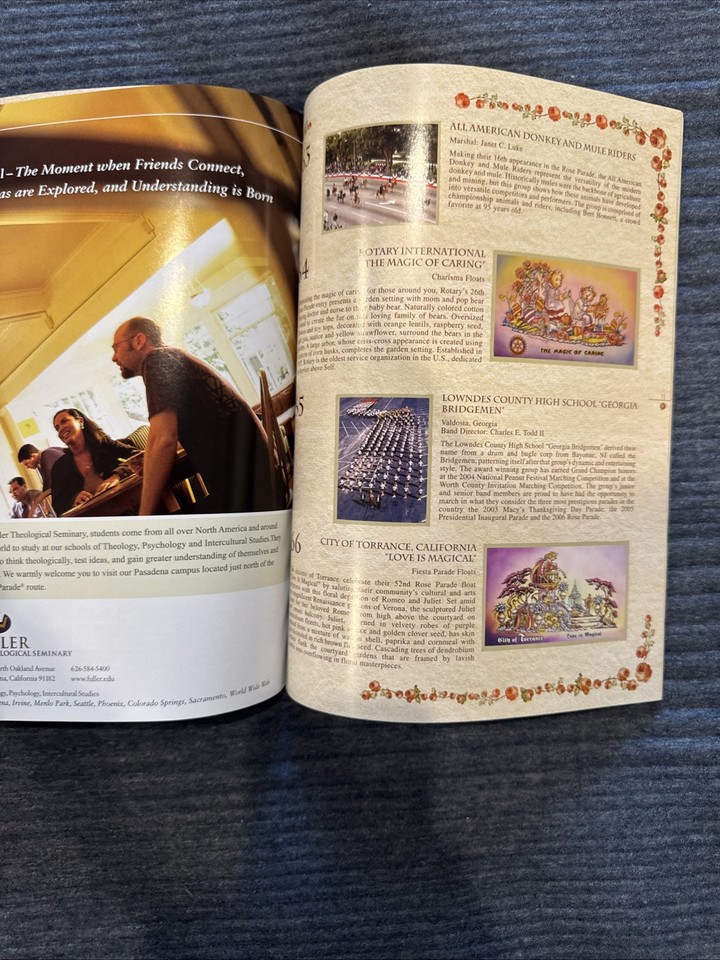 January 2, 2006 Rose Bowl Parade Program National Championship USC ...