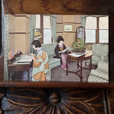 Japan Social History Ladies In Kimmo Studying Art Postcard | eBay