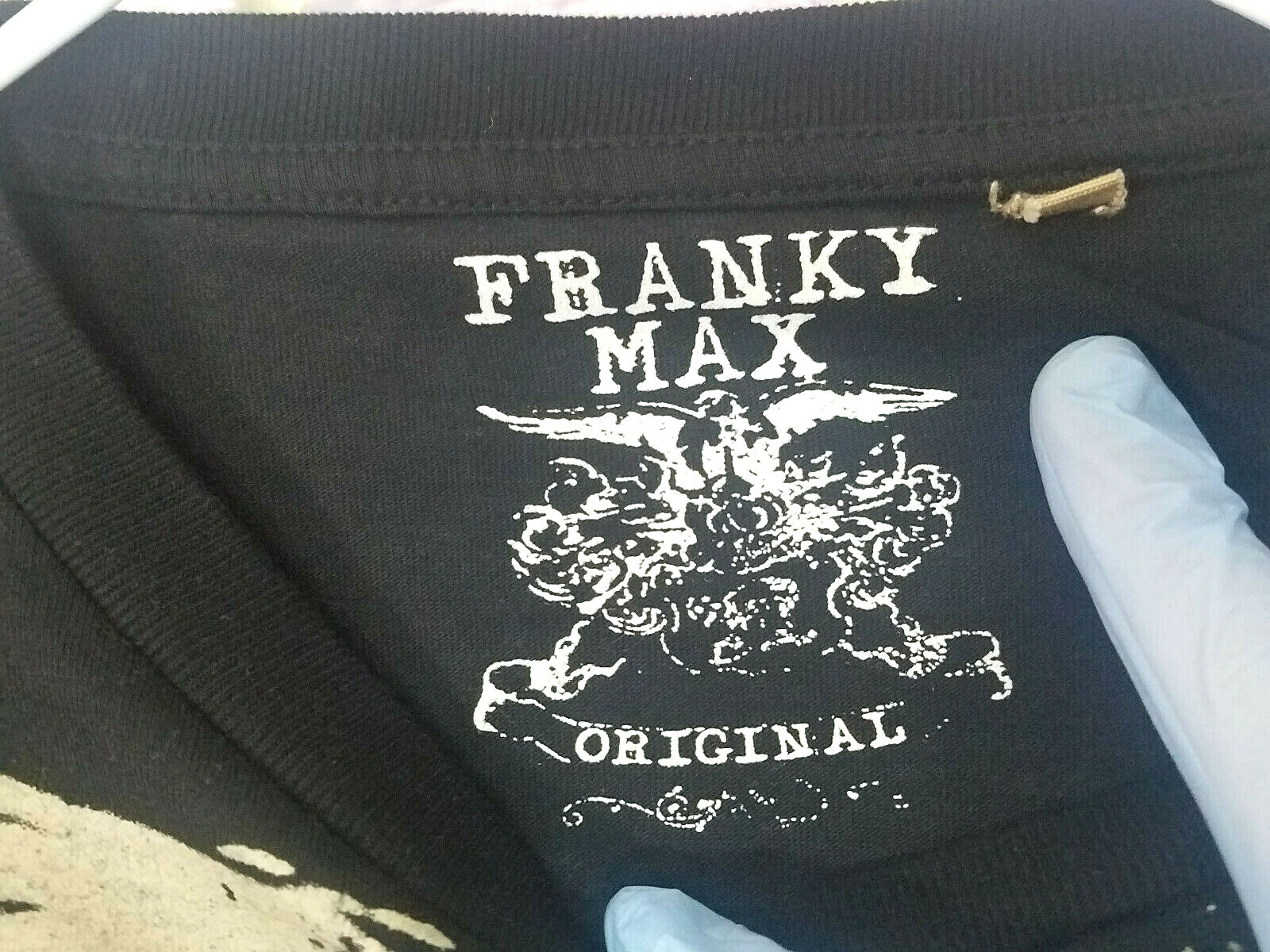 Trendy Franky Max Long Sleeve Black Shirt With Full Frontal Print Large ...