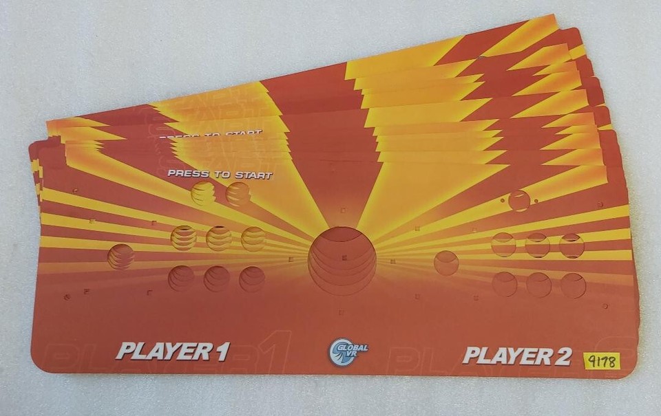 GLOBAL VR Arcade Game CONTROL PANEL OVERLAY #9178 - Lot of 10 - NOS | eBay