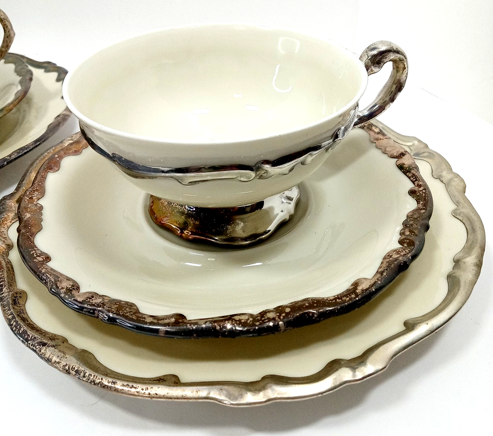2 Sets Vtg Bavaria Hertel-Jacob TeaCup Set and Dessert Plate Rehau ...