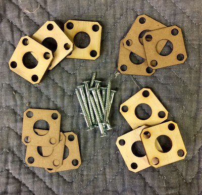 3 Ragland ProFit 1-5/8" Square Caster Socket Shim Kits, adjust/level ...