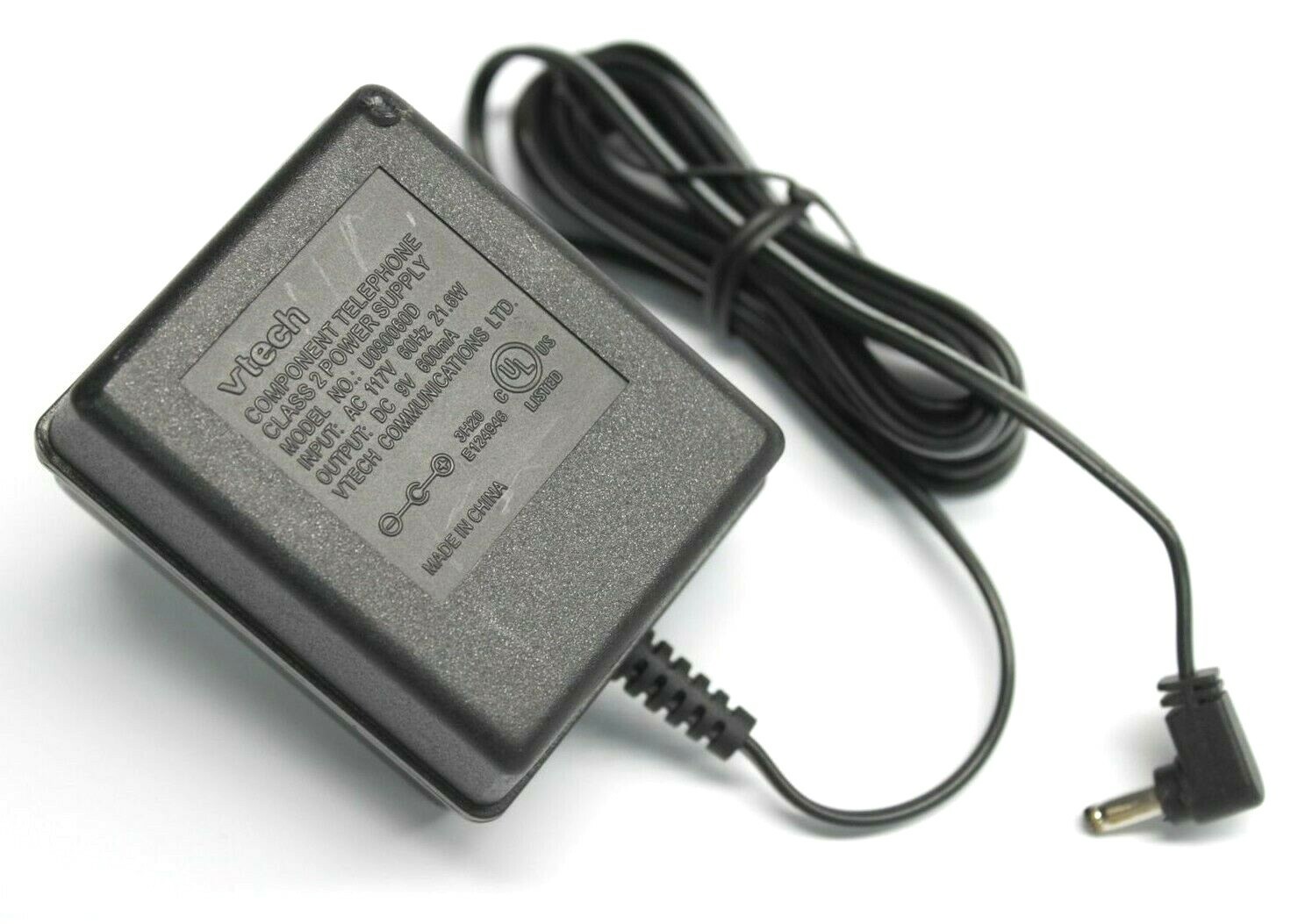 Vtech U090060D Power Supply AC Adapter Input 117V 60Hz 21.6W Output 9V ...