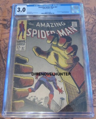 THE AMAZING SPIDER-MAN #67 CGC 3.0 1ST RANDY ROBERTSON APPEARANCE ALSO ...
