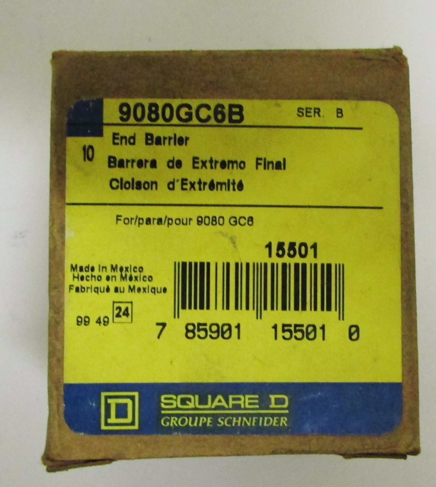 SQUARE D *BOX OF 10* 9080 GC6B End Barrier 9080GC6B | eBay