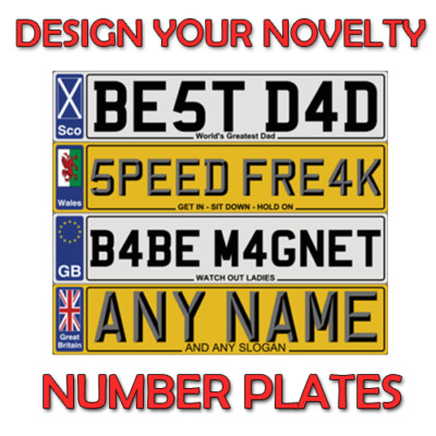 Number Plate SIGN Kids Bike Scooters Mobility Bedroom Jokes DESIGN YOUR ...