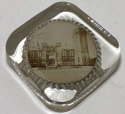 Antique 1906 NEW ARMORY Picture Paperweight - Binghamton, NY ...