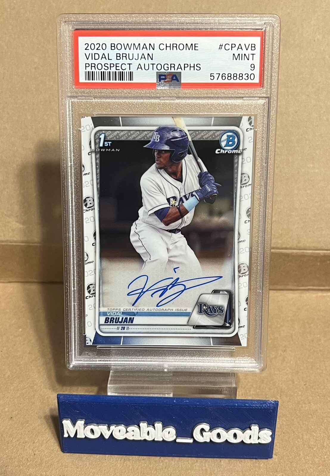 2020 Bowman Chrome Vidal Brujan CPA-VB 1st Bowman AUTO Tampa Bay Rays ...