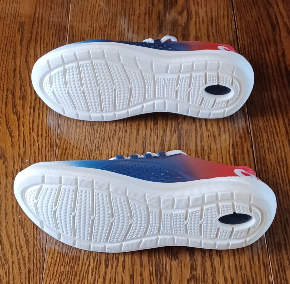 Crocs OHDC LiteRide Tennis Shoes Sneakers Size 8 Red Blue | eBay