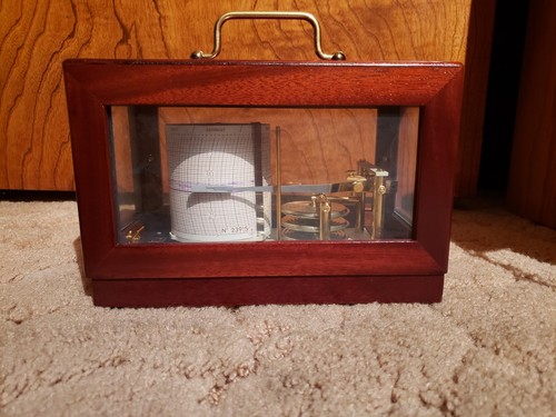 MAXANT 93100 Montreuil Paris Recording Barometer Barograph Mahogany ...