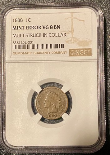NGC Mint Error - 1888 Indian Head Penny - Multistruck in Collar | eBay