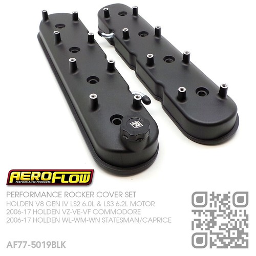 AEROFLOW ROCKER COVER SET V8 GEN IV LS3 6.2L MOTOR [HOLDEN VF COMMODORE ...
