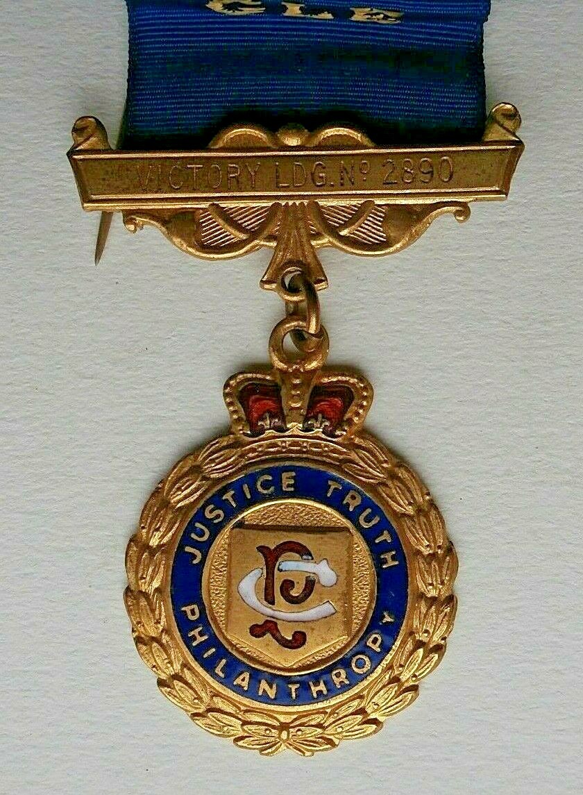 1947 Enamel Masonic Jewel Medal Buffaloes RAOB Primo GLE Victory Lodge ...