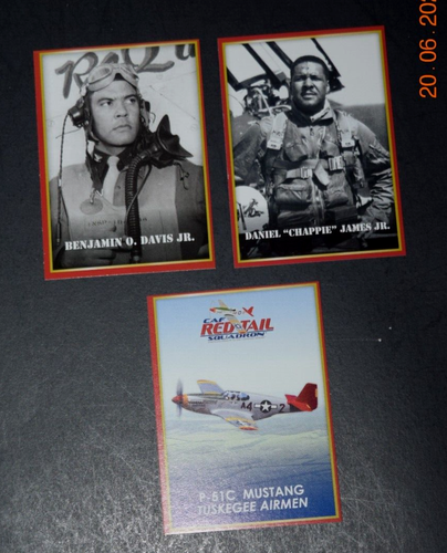 "Comm AF - Tuskegee Airmen Incredible History," 3 Cards: Two Flyers and ...