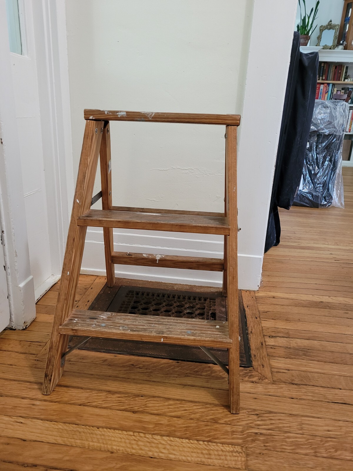 Werner Wooden 2 Foot Step Ladder Primitive Rustic Farmhouse USA Vintage ...