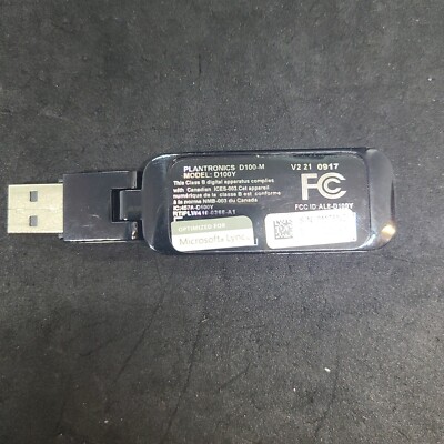 Plantronics D100 Savi USB Adapter Dect 6.0 83876-01 Micrsoft Lync D100Y ...