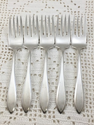 LUFBERRY International R.C. CO Silverplate 5-Salad Forks 6" Flatware | eBay