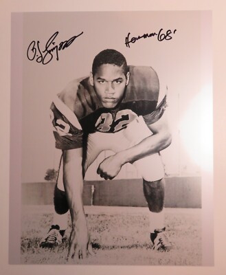 O.J. OJ Simpson BILLS HOF Signed Autograph Auto 16x20 Photo w/Heisman ...