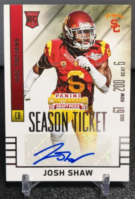 JOSH SHAW 2015 Contenders Draft Picks Auto RC USC TROJANS | eBay
