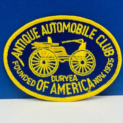 Antique Automobile Club motorcycle patch Duryea 1935 emblem badge ...