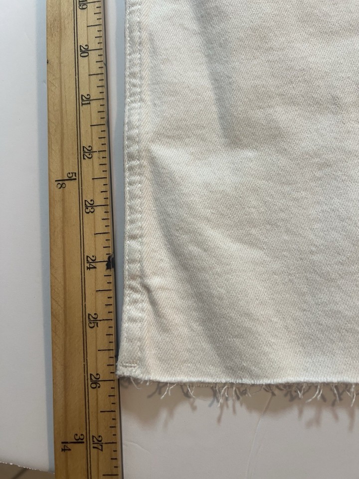 ZARA Womens White Jeans Size 2 Mini Flare High Rise Ankle Stretch New ...