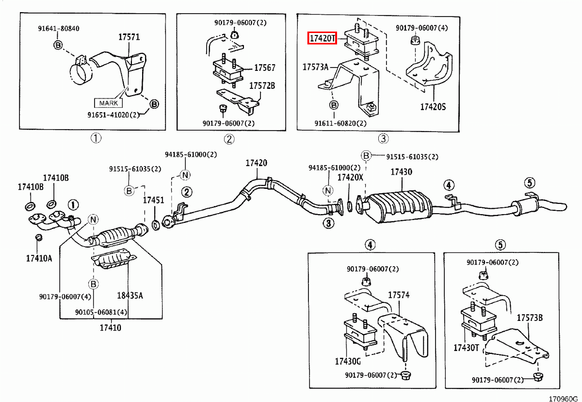 Genuine Toyota LandCruiser HDJ79 HDJ78 FZJ79 FZJ78 FZJ75 Exhaust Rubber ...