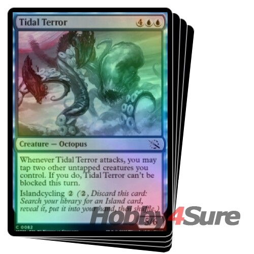 Foil Tidal Terror X4 M/NM Magic: The Gathering MTG March Of The Machine ...