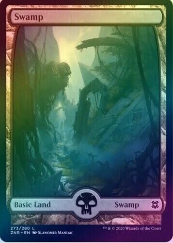 basic land swamp 273/280 full art foil Zendikar Rising ZNR | eBay Australia