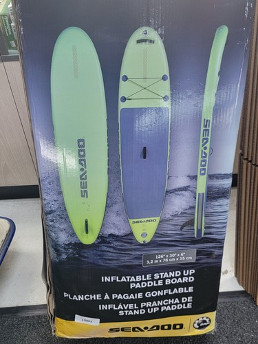 SEA-DOO INFLATABLE STAND UP PADDLE BOARD B104570000 GREEN YELLOW GREY ...