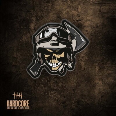 Hardcore Hardware Australia HHA 2014 Skull Morale Patch Soft Rubber PVC ...