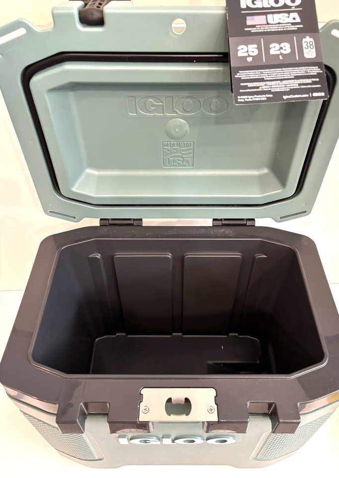 Igloo - 25 QT Cooler Insulated Extra Thick Foam Heavy Duty Spruce NEW | eBay