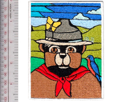 Smokey the Bear USFS Stained Glass Mosaic US Forest Service Patch vel ...
