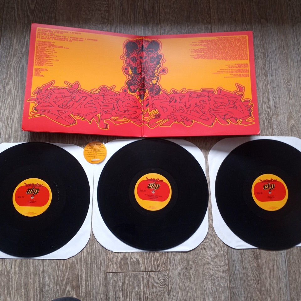 El-P Fantastic Damage 3LP vinyl record RARE 2002 VG+/VG original press ...