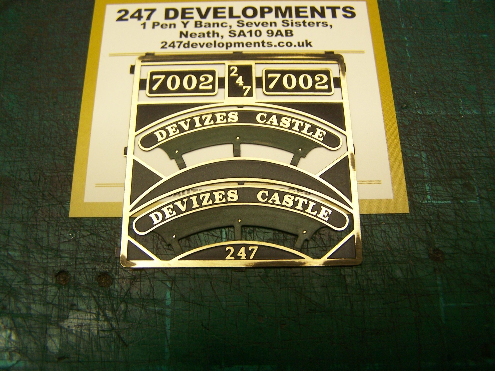 "0" Gauge 247 Developments cab side 7002 Devizes Castle Name & Numbers ...