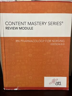 RN Pharmacology for Nursing 8.0 - Paperback By ATI 9781565336032| eBay