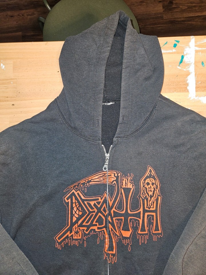 Zip up death metal band jacket with band imagery scream bloody gore | eBay