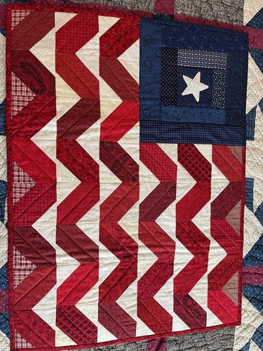 Handmade Quilt American Flag Patchwork | eBay