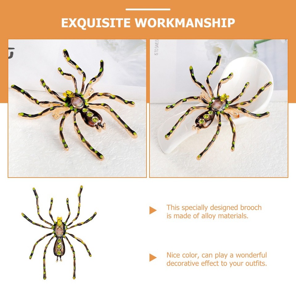 Alloy Costume Accessories Rhinestone Spider Brooch Pin for Women | eBay ...