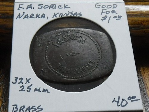 F. A. SORICK / NARKA, KANSAS / GOOD FOR $1.00 - extremely rare | eBay